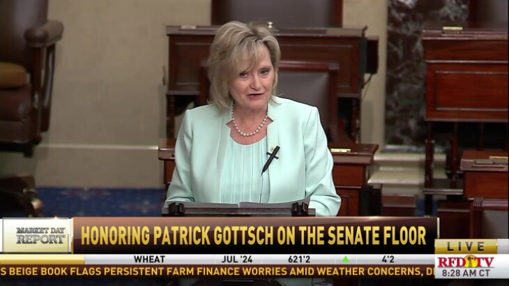 Sen. Cindy Hyde-Smith honors Patrick Gottsch on the Senate floor - RFD-TV