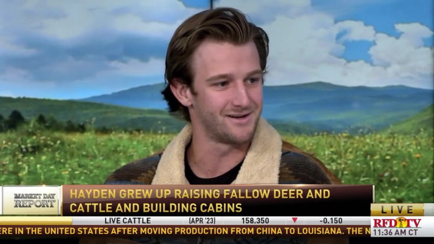 Country music artist, Hayden Baker, stops by Roy Rogers studio! - RFD-TV