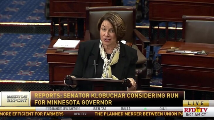 Reports: Sen. Amy Klobuchar Considering Run for Minnesota Governor - RFD-TV