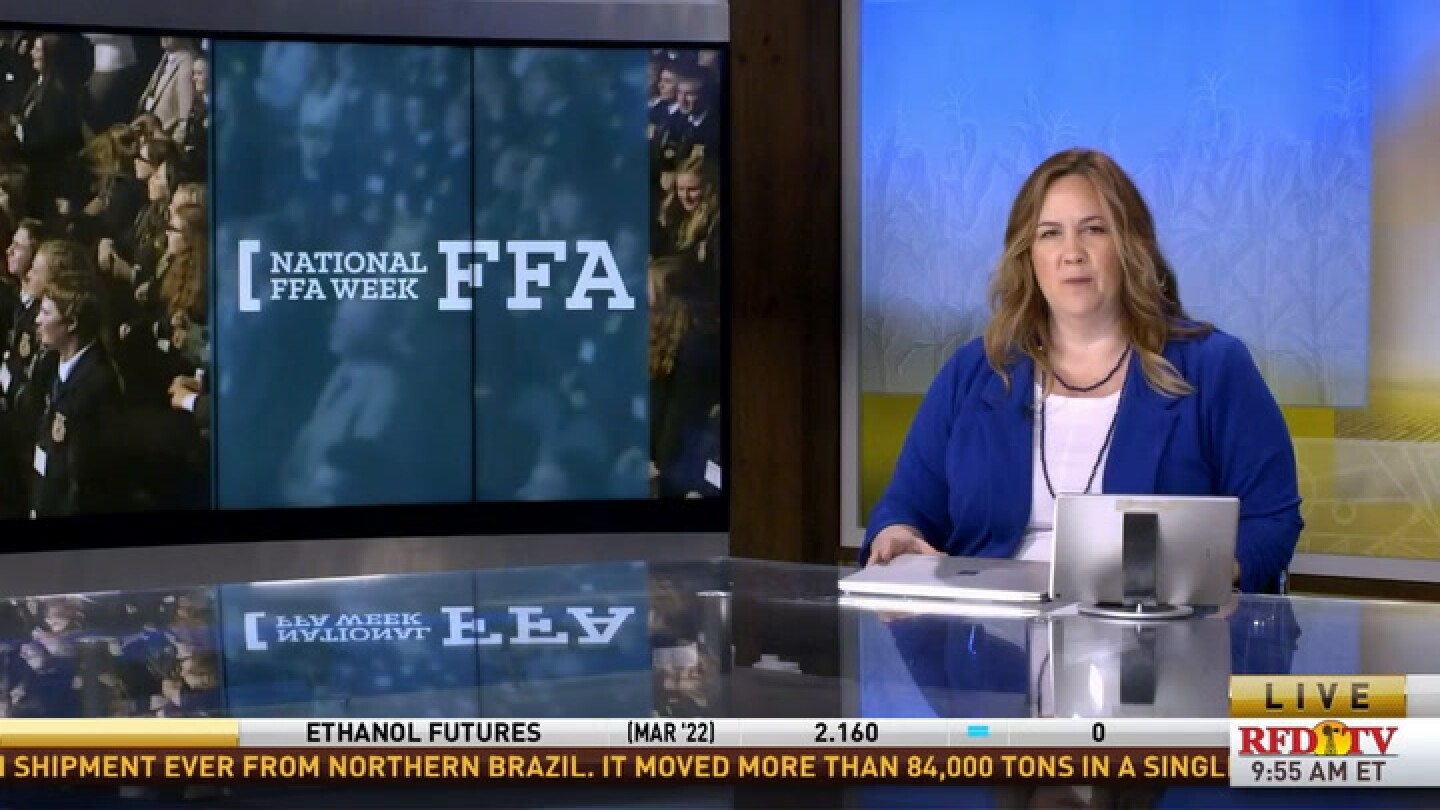 The National FFA President helps us celebrate Wear Blue Day - RFD-TV