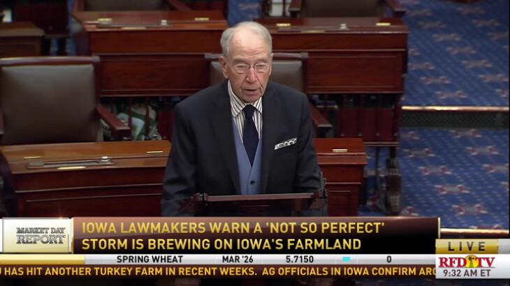 'Not So Perfect Storm': Sen. Grassley Voices Concern for Slipping Land ...